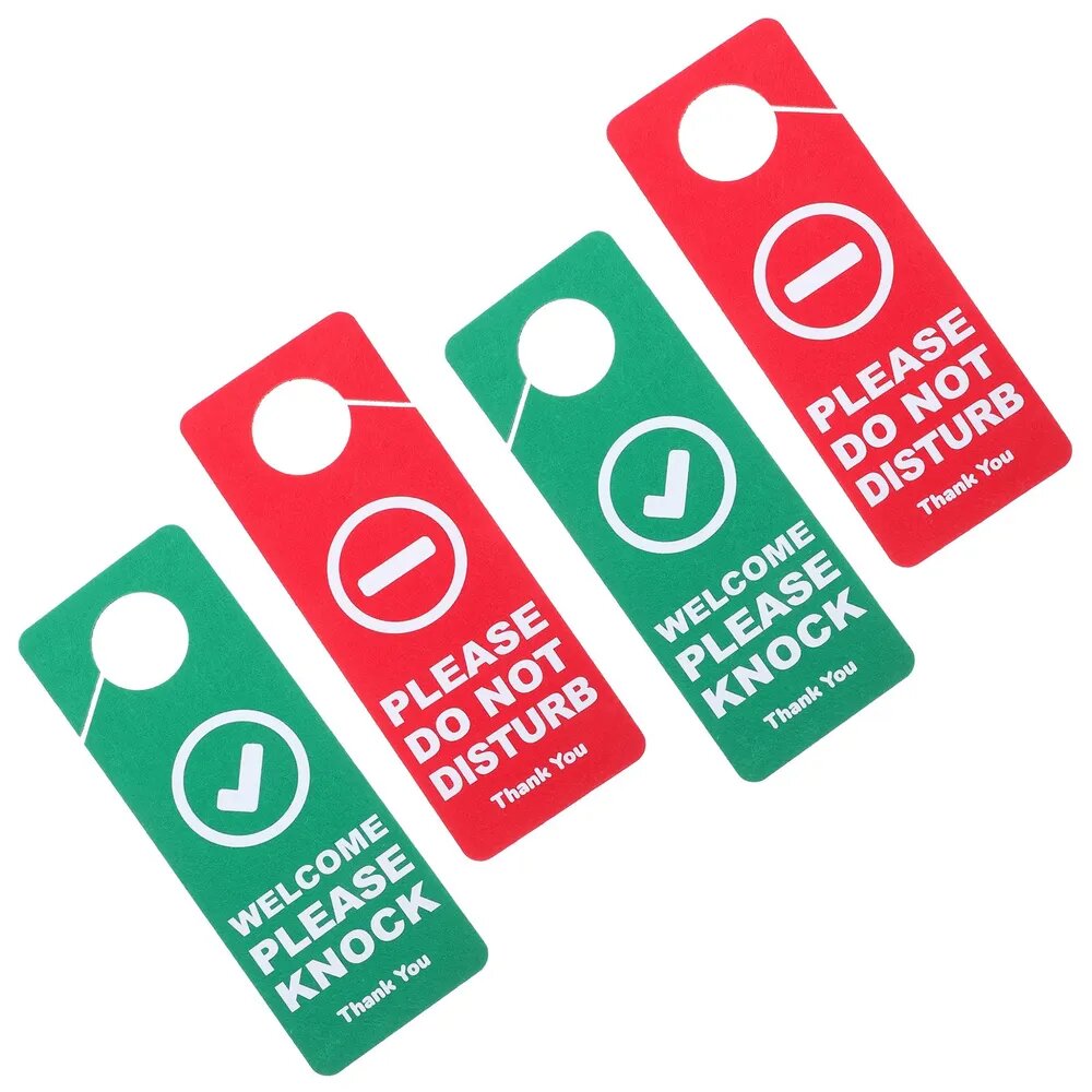 Набор из 4 войлочных табличек пожалуйста не беспокоить и просьба постучать для дома