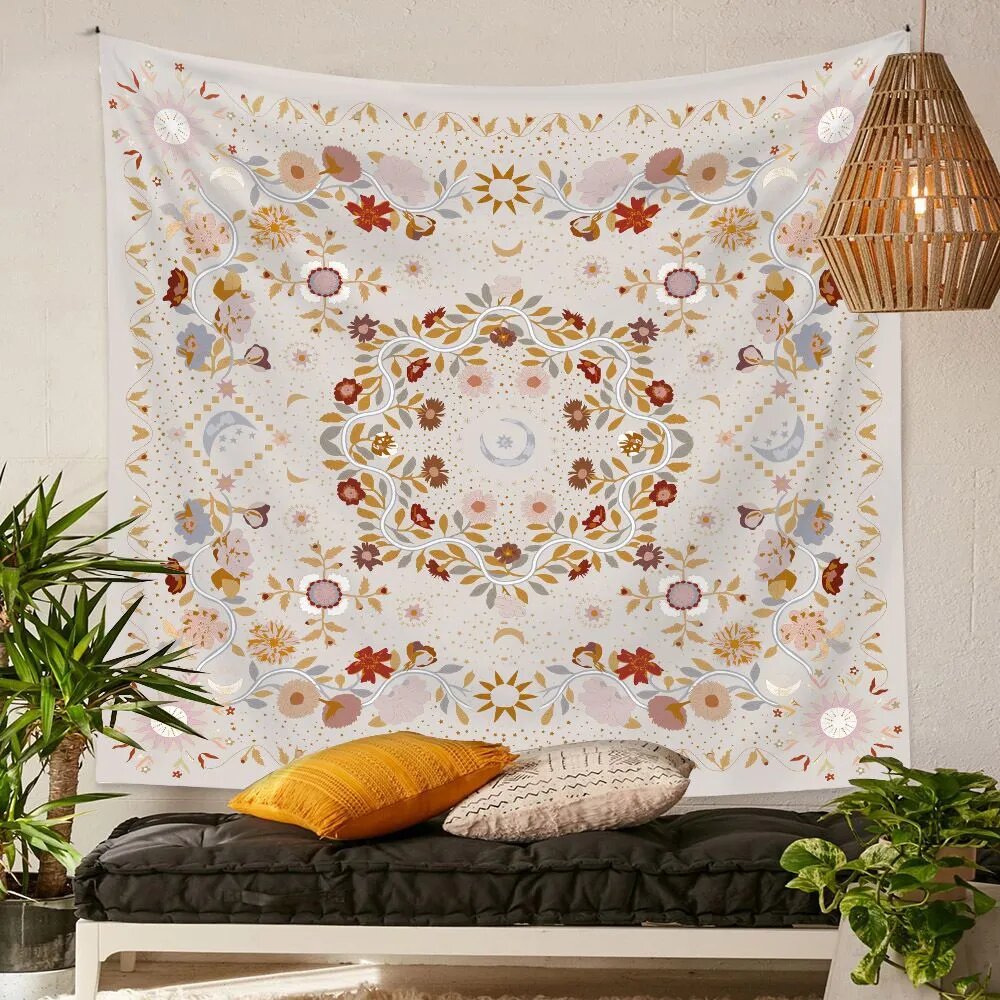 LI DESIGN Гобелен "цветок мандалы в богемном стиле ins", 200 х 150 см