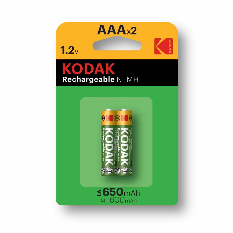 Аккумулятор мизинчиковый KODAK R03 (AAA) Ni-MH 650mAh 2 штуки (бл/2)