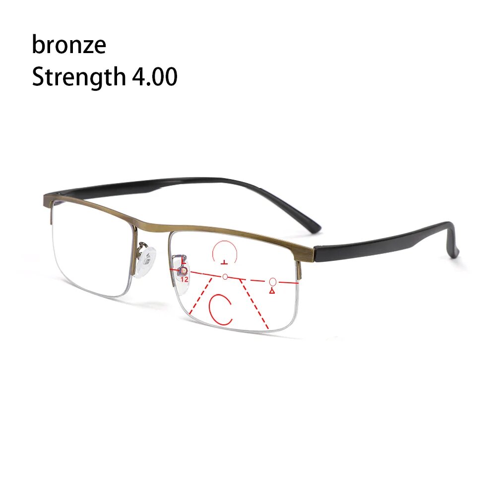 Очки KLASSNUM бронзовые, Strength 4.00