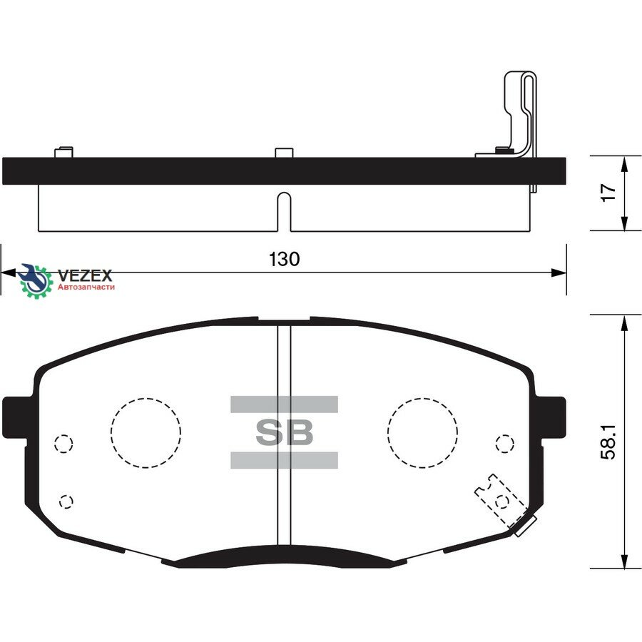 SANGSIN BRAKE SP1240 Колодки тормозные HYUNDAI i30 07-/KIA CEED 07-/CARENS 02- передние SP1240
