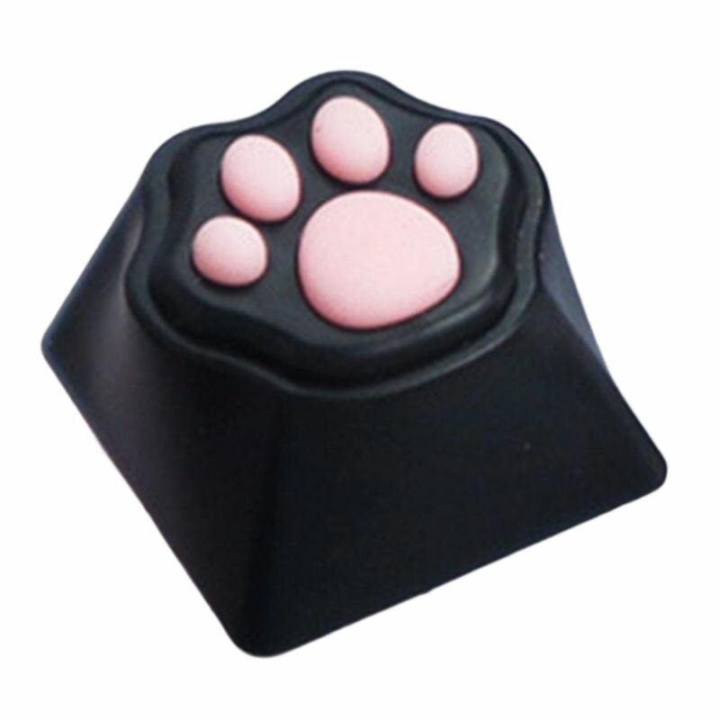 Силиконовый кейкап "Кошачья лапка", черный (1 шт.)