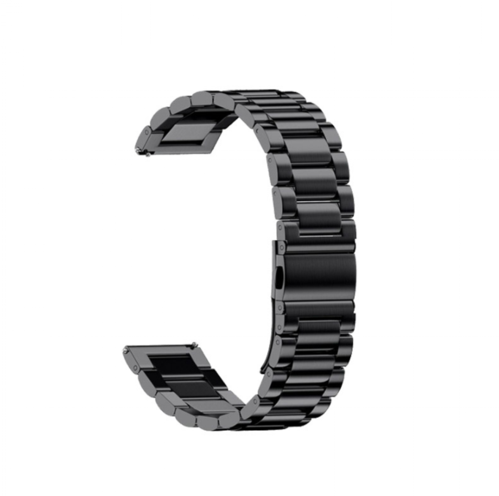 Сменный ремешок браслет MyPads Inox Clip для умных часов Haylou GST из нержавеющей стали с раскладным замком-бабочкой