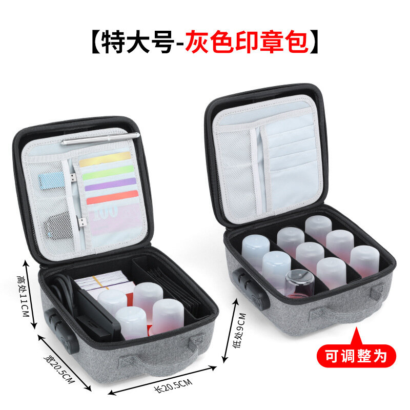 Портативная сумка для хранения финансовых документов компании с кодовым замком, ручной ящик для печатей, коробка для хранения штампов, сумка для печатей.