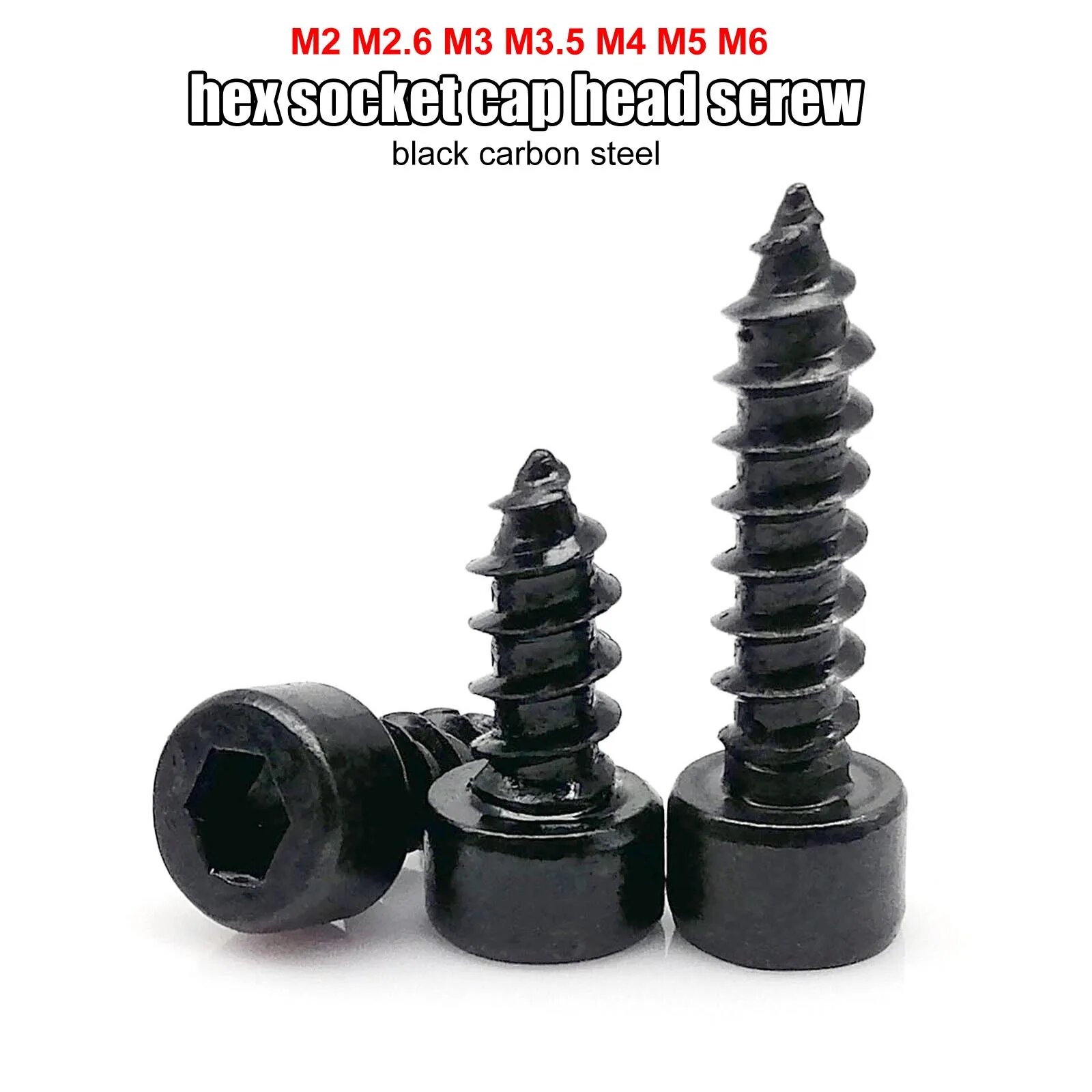 Саморезы Michastu черные углеродистые сталь M2-M6 M4 20pcs, 25mm