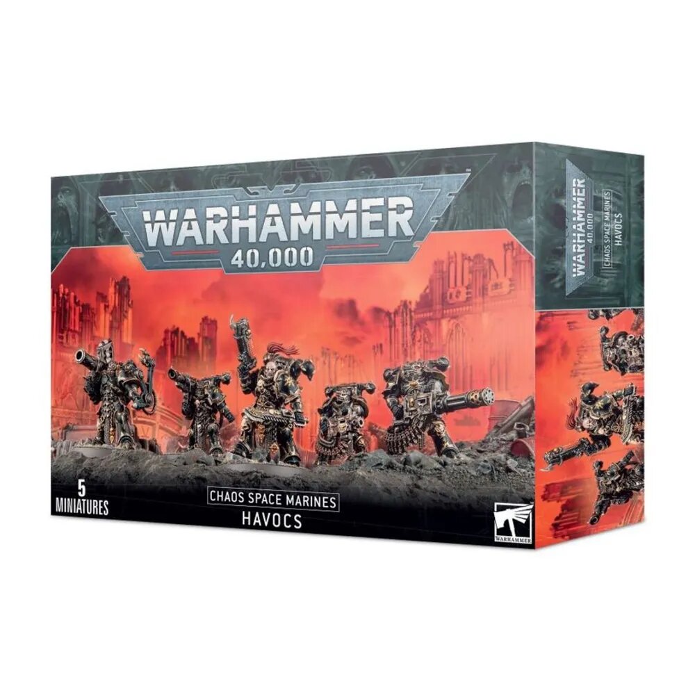Warhammer 40000 HAVOCS Chaos Space Marines 5 miniatures набор пластиковых миниатюр для настольной игры