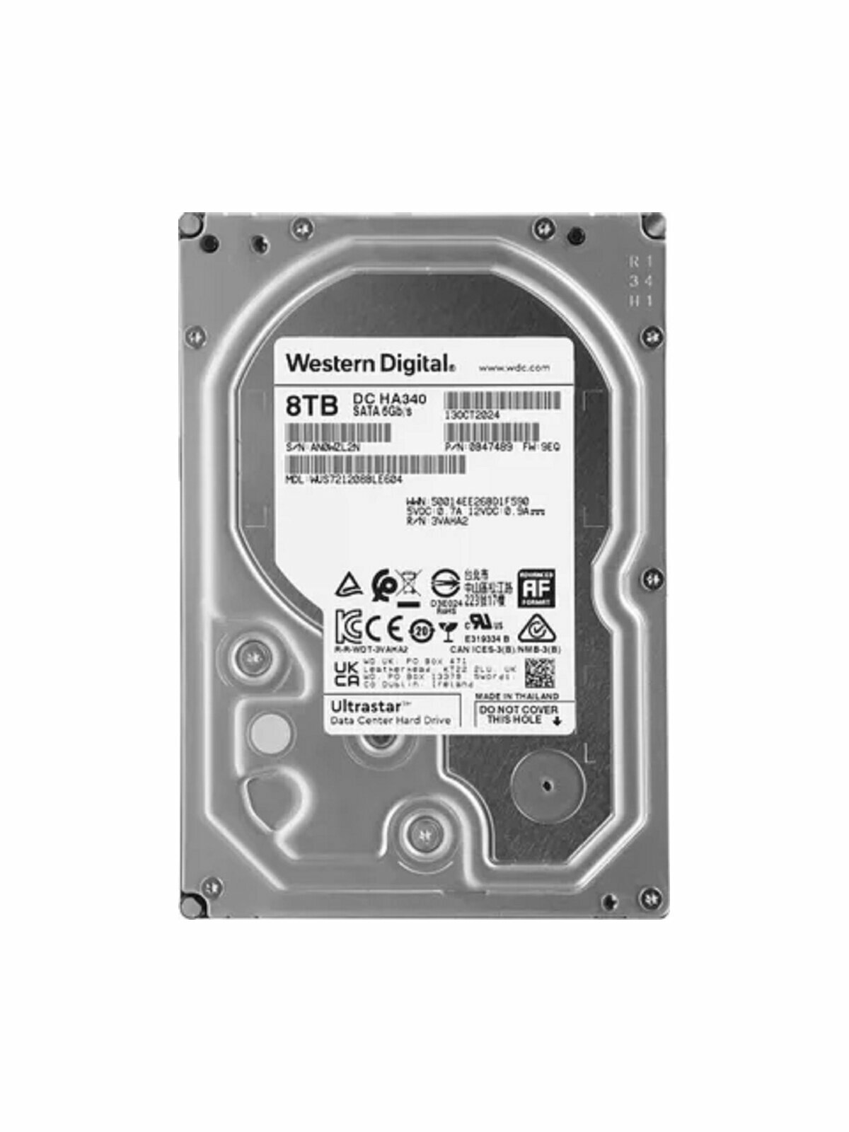 8Tb WD Ultrastar DC HA340 8TB SATA3 3.5"