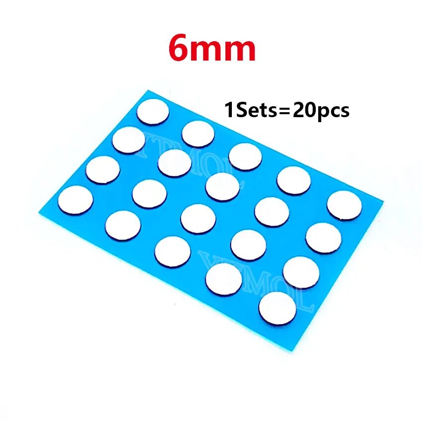 Круглые накладки для мыши 6 мм, 2 Sets
