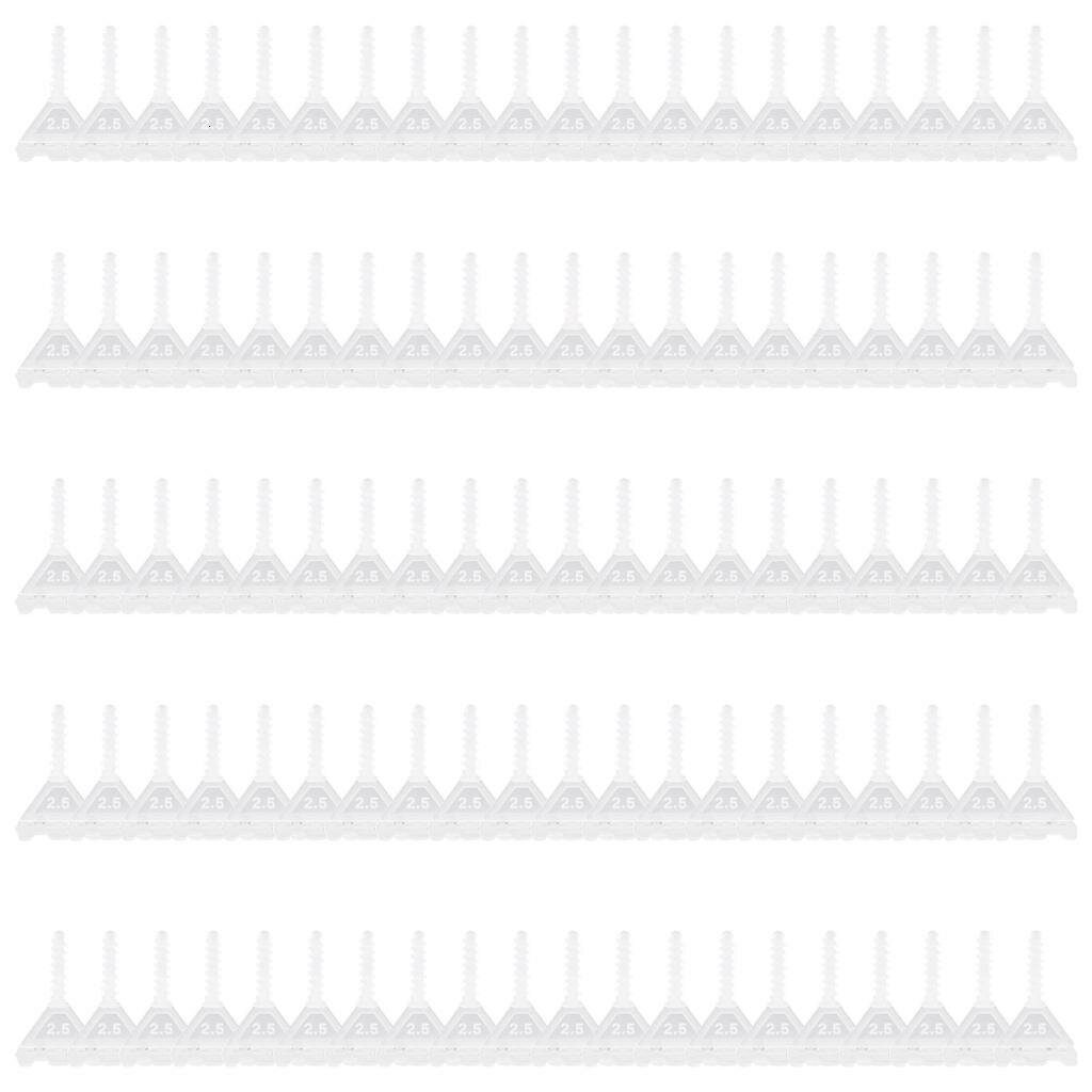 Керамические выравнивающие клипсы для плитки, 100 шт, 2.5 Спира L база
