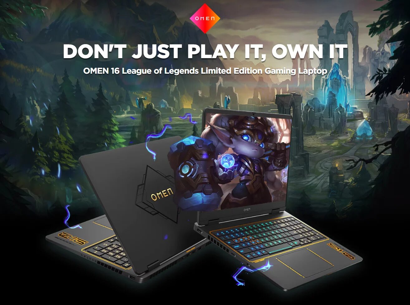 Лимитированная серия ноутбука OMEN 16 League of Legends, i7-14650hx RTX5070 32ГБ/1ТБ 2.5k 240hz Чёрный Русская раскладка