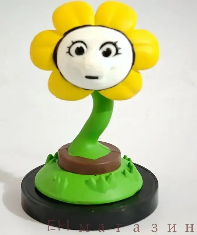 Фигурка Андертейл Флауи / Undertale Flowey (8см) сменные лица коллекционная виниловая фигурка для фанатов — фото 1