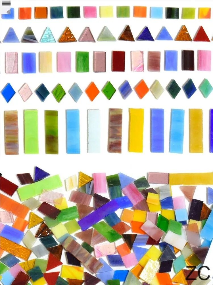 Набор для декорирования 250g фрагментов цветного стекла смешанного цвета для витража