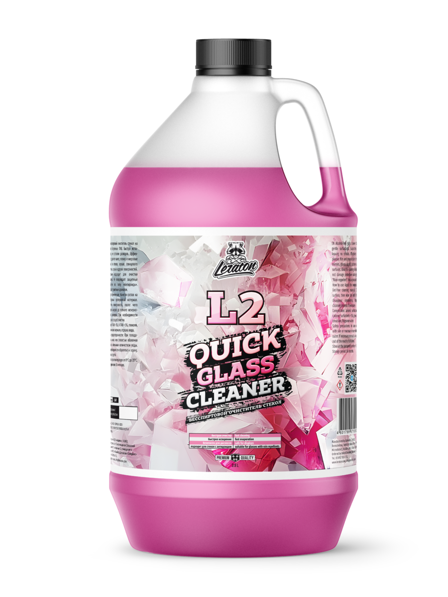 Leraton Бесспиртовой очиститель стекол L2 QUICK GLASS CLEANER 3,8л