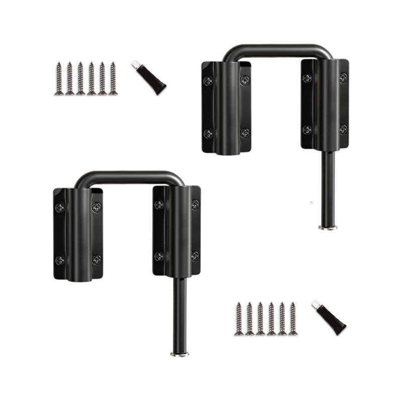 2 комплекта дверных болтов с регулируемой ножкой из утолщенного алюминиевого сплава, болты для позиционирования мебельных дверей-черный