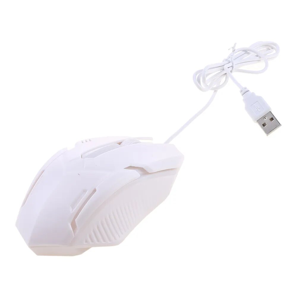 Красочная светящаяся мышь-белая проводная игровая мышь USB для ПК Gamer Mice S1 Silent