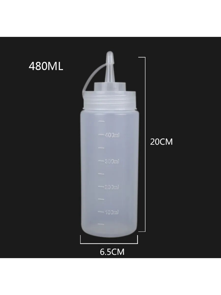 Пластиковая бутылка-дозатор для соуса, кетчупа, горчицы,