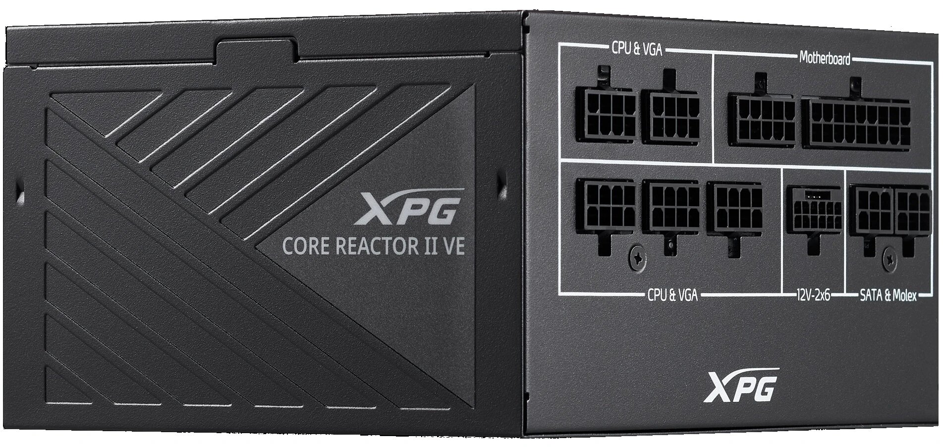 Блок питания ADATA XPG 850W CORE REACTOR II VE, модульный, PCI-E 5.1, 80 PLUS Gold (COREREACTORIIVE850G-BKCEU)