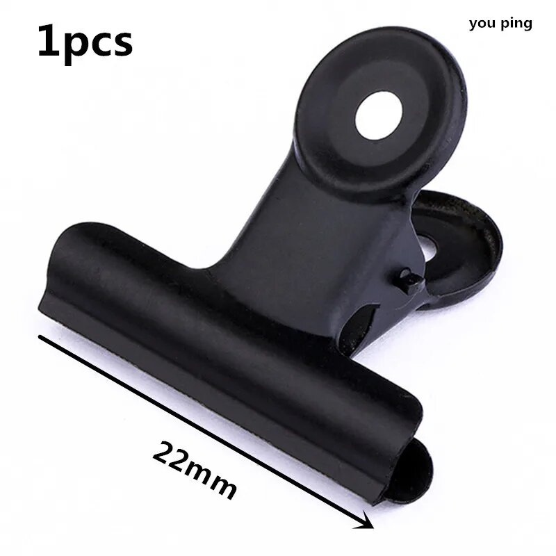 Черный зажим для бумаги You Ping 22mm