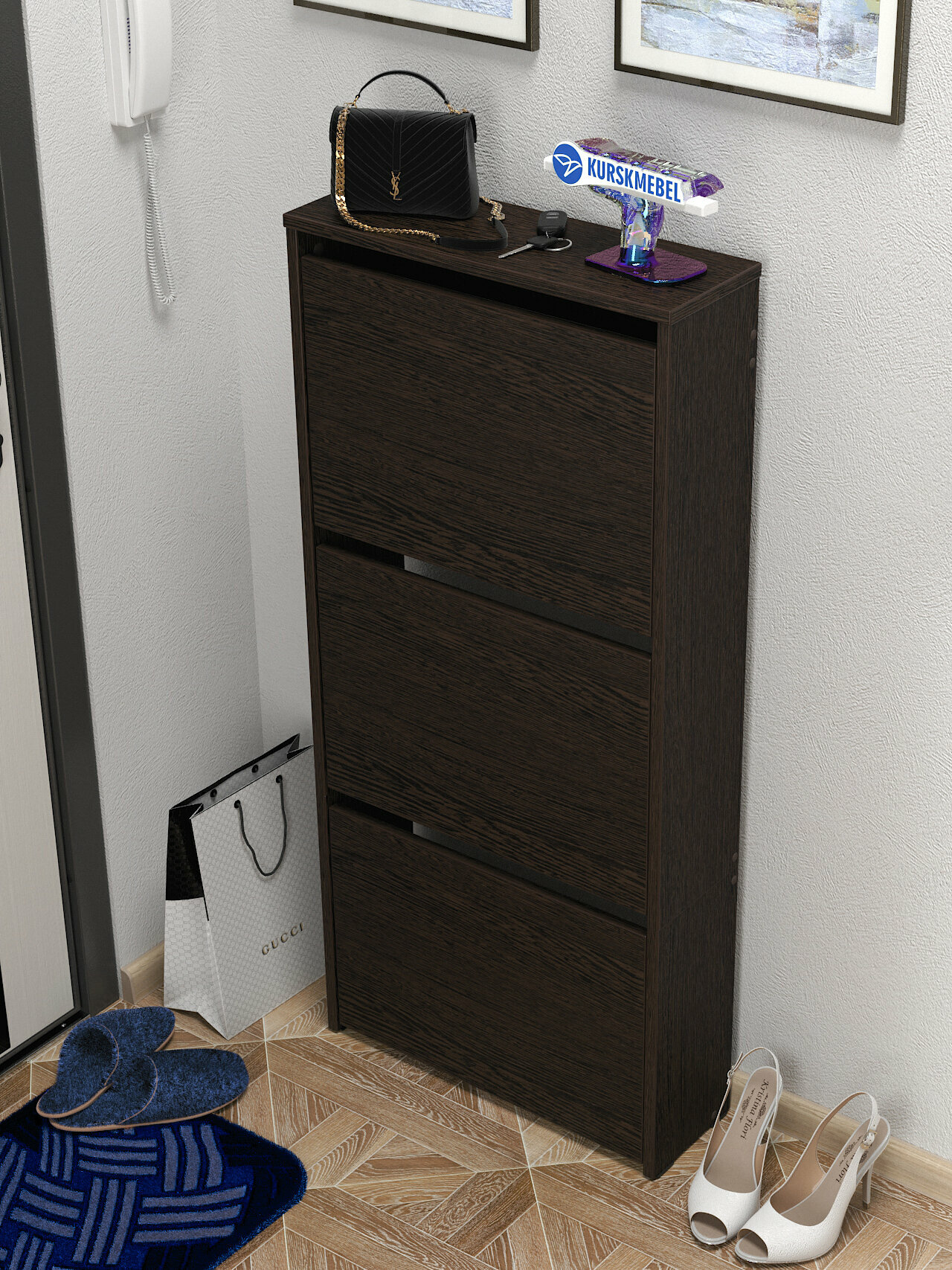 Обувница №27 узкая закрытая