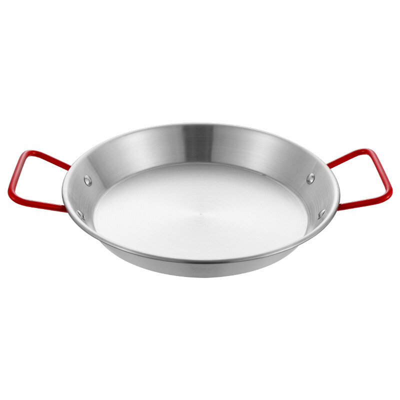 Сковорода для паэльи (испанской каши с морепродуктами), сковорода с двумя ручками, нержавеющая сталь, корейский ресторан, салат, паста, оптовая продажа