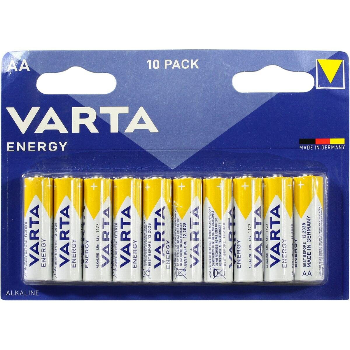 VARTA ENERGY 4106-10, Size"AA", 1.5V, щелочной (alkaline) <уп. 10 шт>