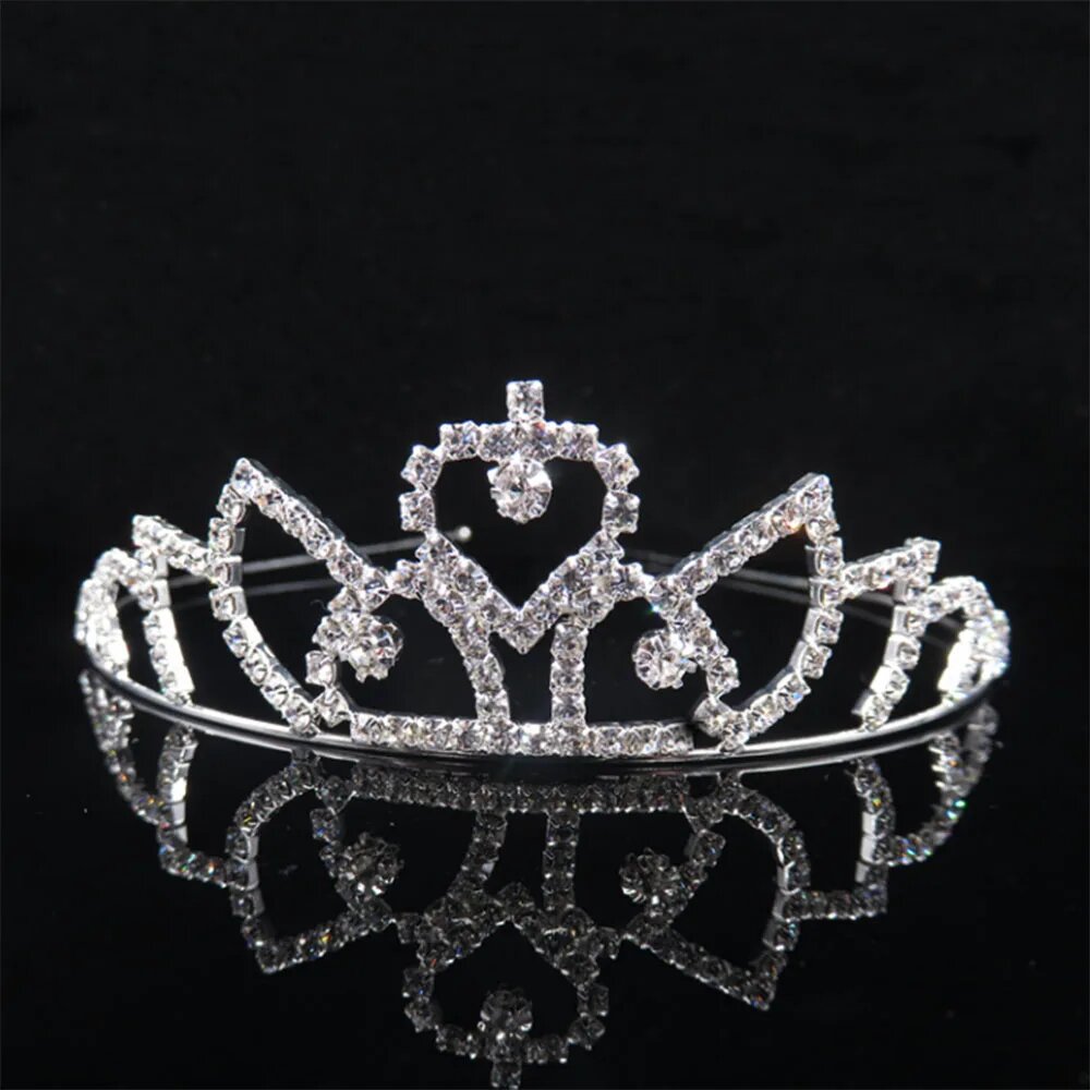 Тиара с горным хрусталем, металл 14K