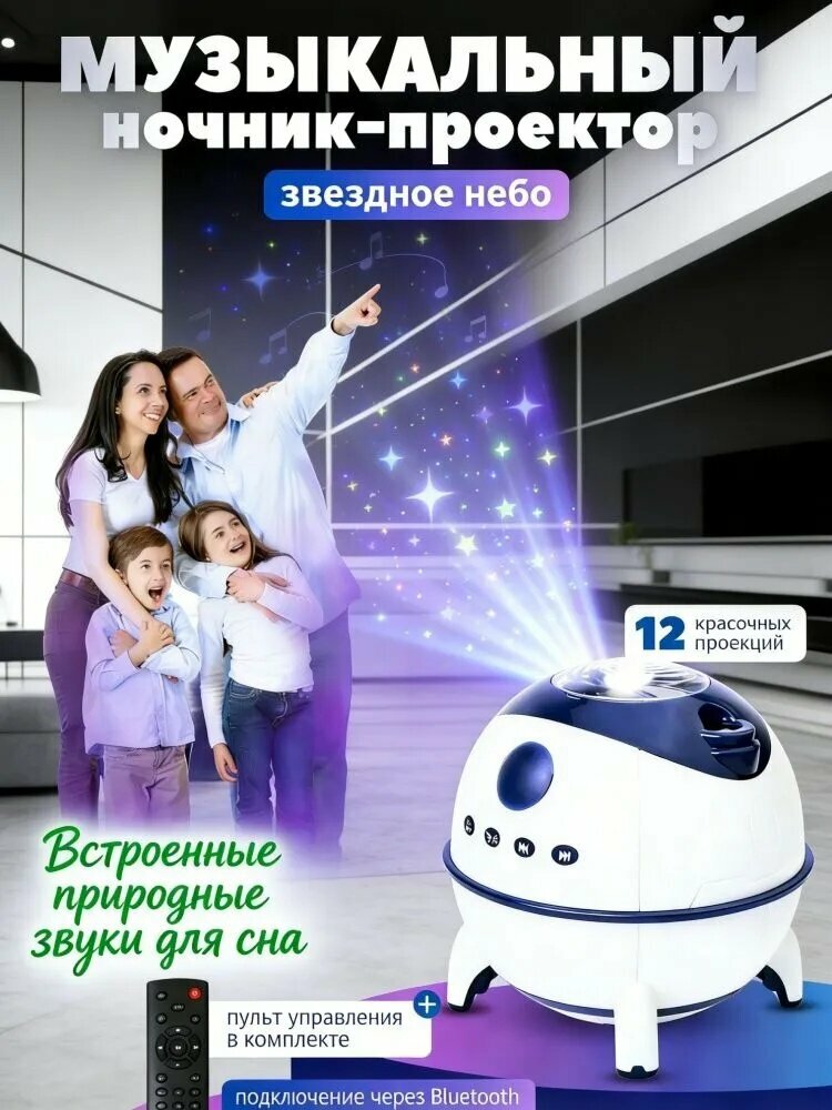 Гобо-проектор, белый, синий