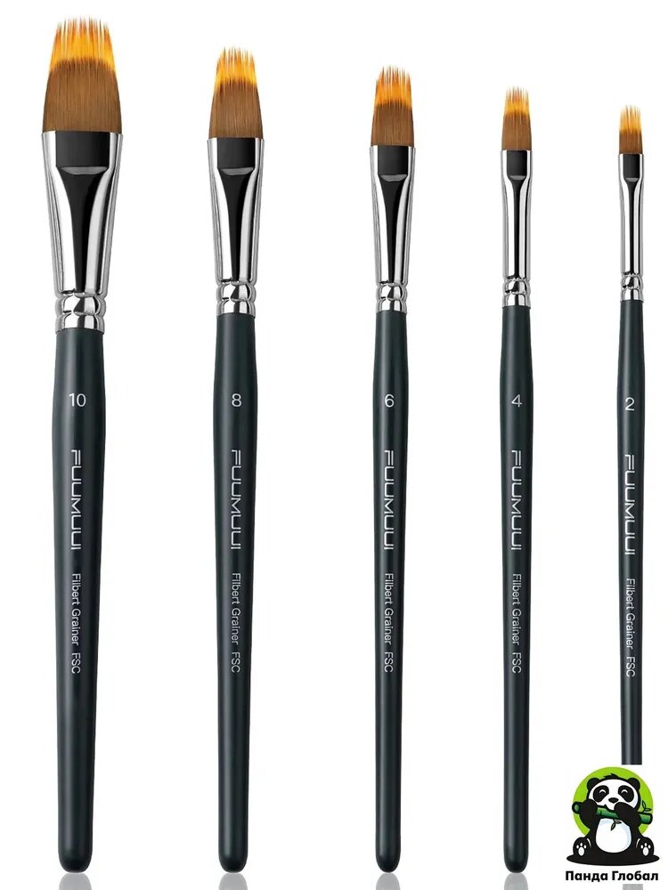 FUUMUUI Набор кистей для рисования Кошачий язык № 2, 4, 5 шт.
