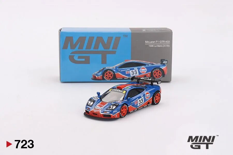 Коллекционная машинка MINI GT 1/64 #723 McLaren F1 GTR #33 1996 Le Mans 24Hr