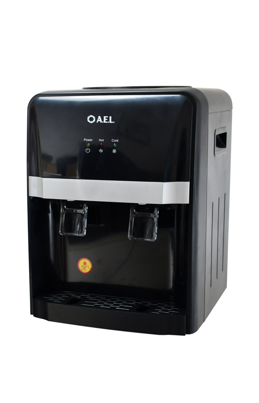 TK-AEL-64 black. Гарантия 12мес. Настольный кулер с нагревом и водой комнатной температуры.