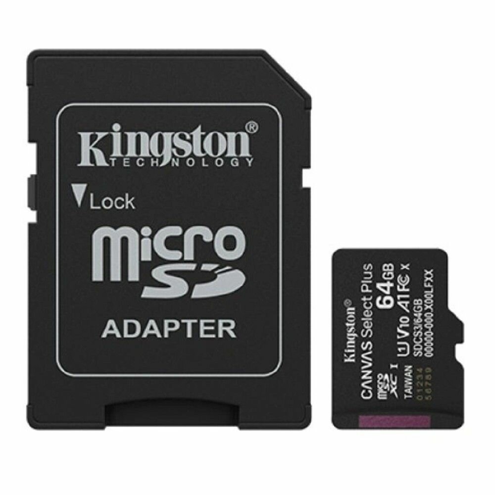 Карта памяти Micro SecureDigital 64GB Kingston Canvas Select Plus, SDCS3/64GB