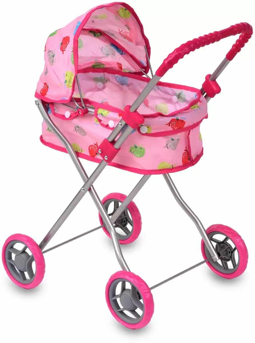 Коляска для кукол КНР колеса диаметр 11 см, спальное место 35х17 см, перекидной козырек