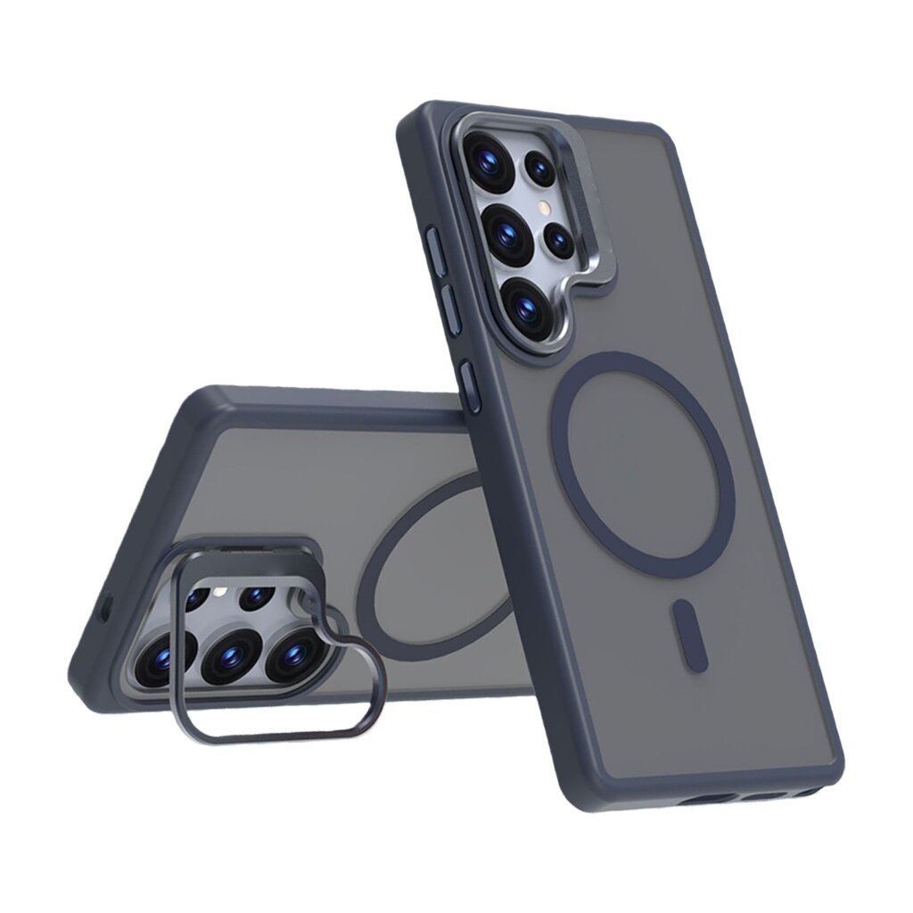 Аксессуар для мобильного телефона Противоударный защитный чехол-накладка со скрытой подставкой для мобильного телефона Кожаный чехол для S25 Ultra