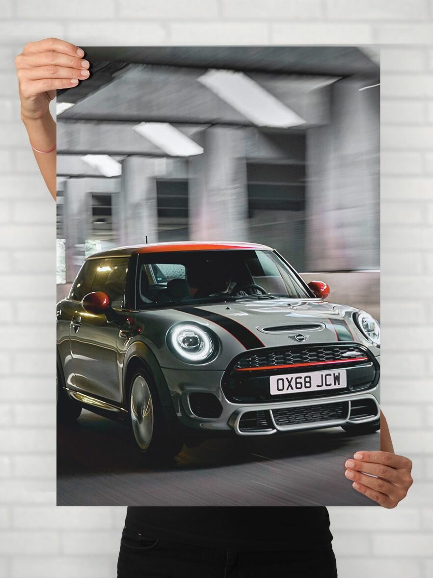 Плакат на стену для интерьера Легенды Авто (Мини Купер - Mini Cooper 2) - Постер по машине формата A1 (61x84 см)
