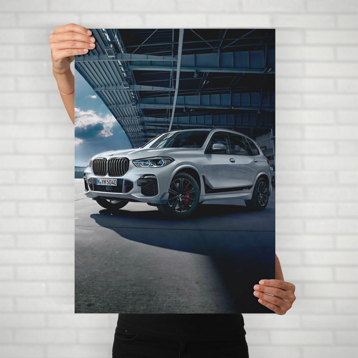 Плакат на стену для интерьера Культовые машины (BMW X5 1) - Постер по легендарным и классическим ретро автомобилям формата А1 (60x84 см)