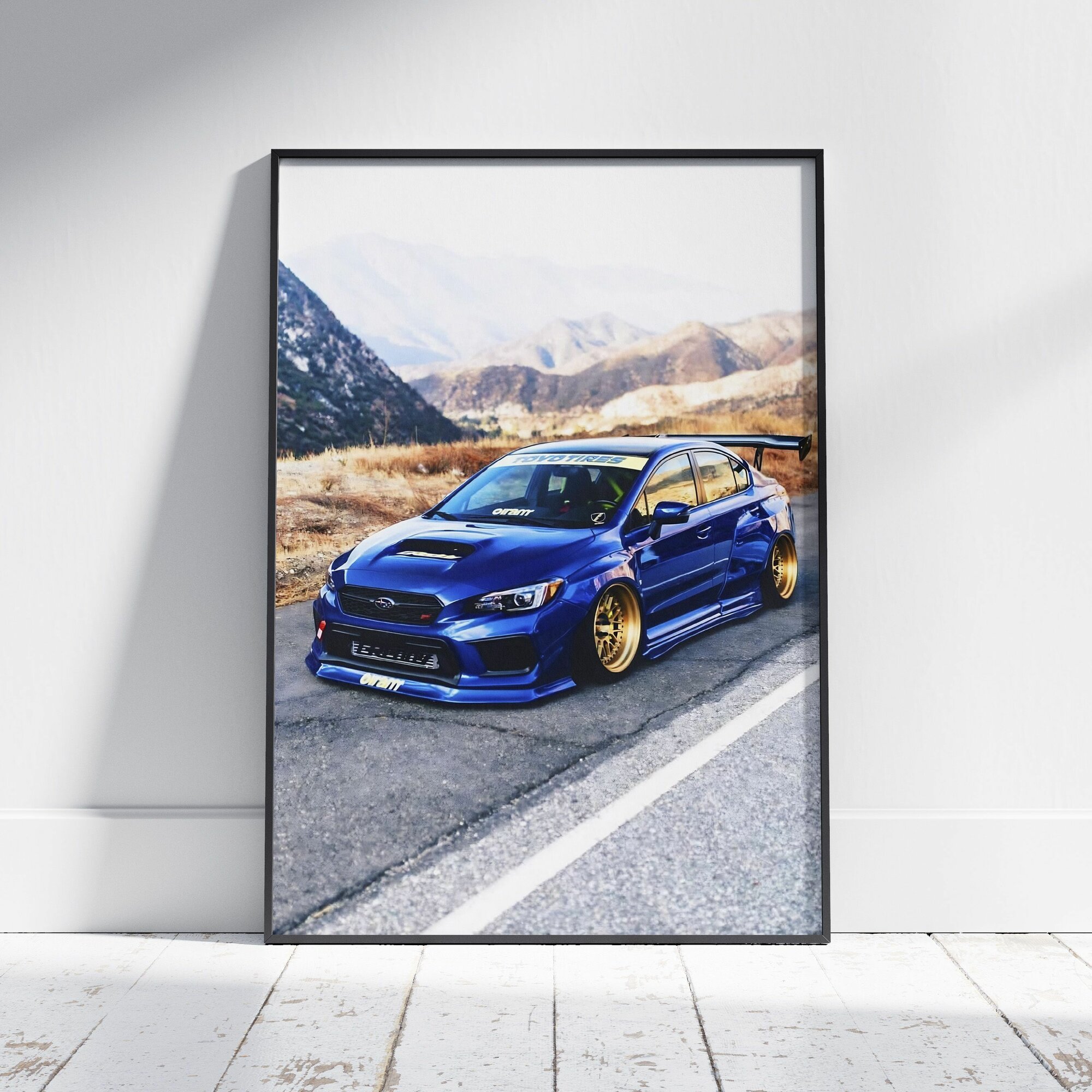 Плакат на стену для интерьера Культовые машины (Subaru WRX 3) - Постер по легендарным и классическим ретро автомобилям формата А4 (21x30 см)