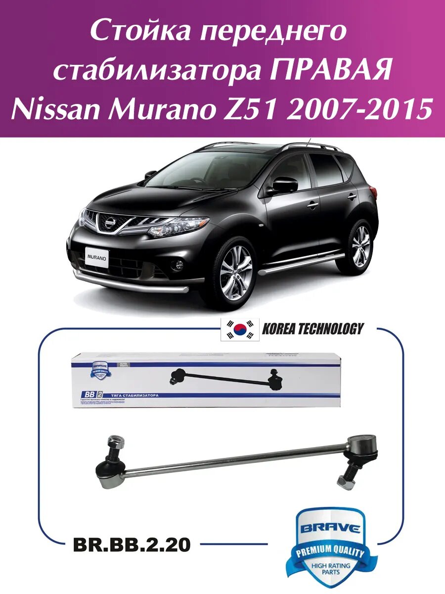 Стойка стабилизатора Nissan Murano Z51 Мурано З51 правая