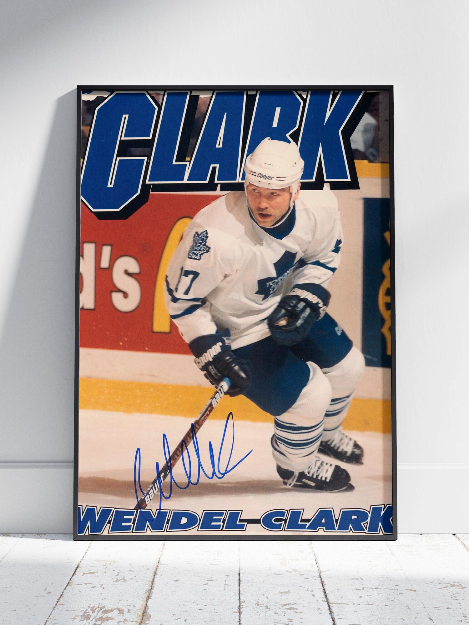 Плакат на стену для интерьера Легенды Хоккея (Уэндел Кларк - Wendel Clark 2) - Постер по спорту и физической активности формата A3 (30x42 см)