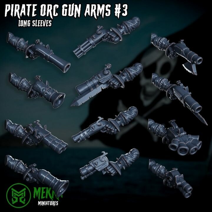 Pirate Orc Ork Gun Arms 3. Bits. Битсы. Warhammer 40.000