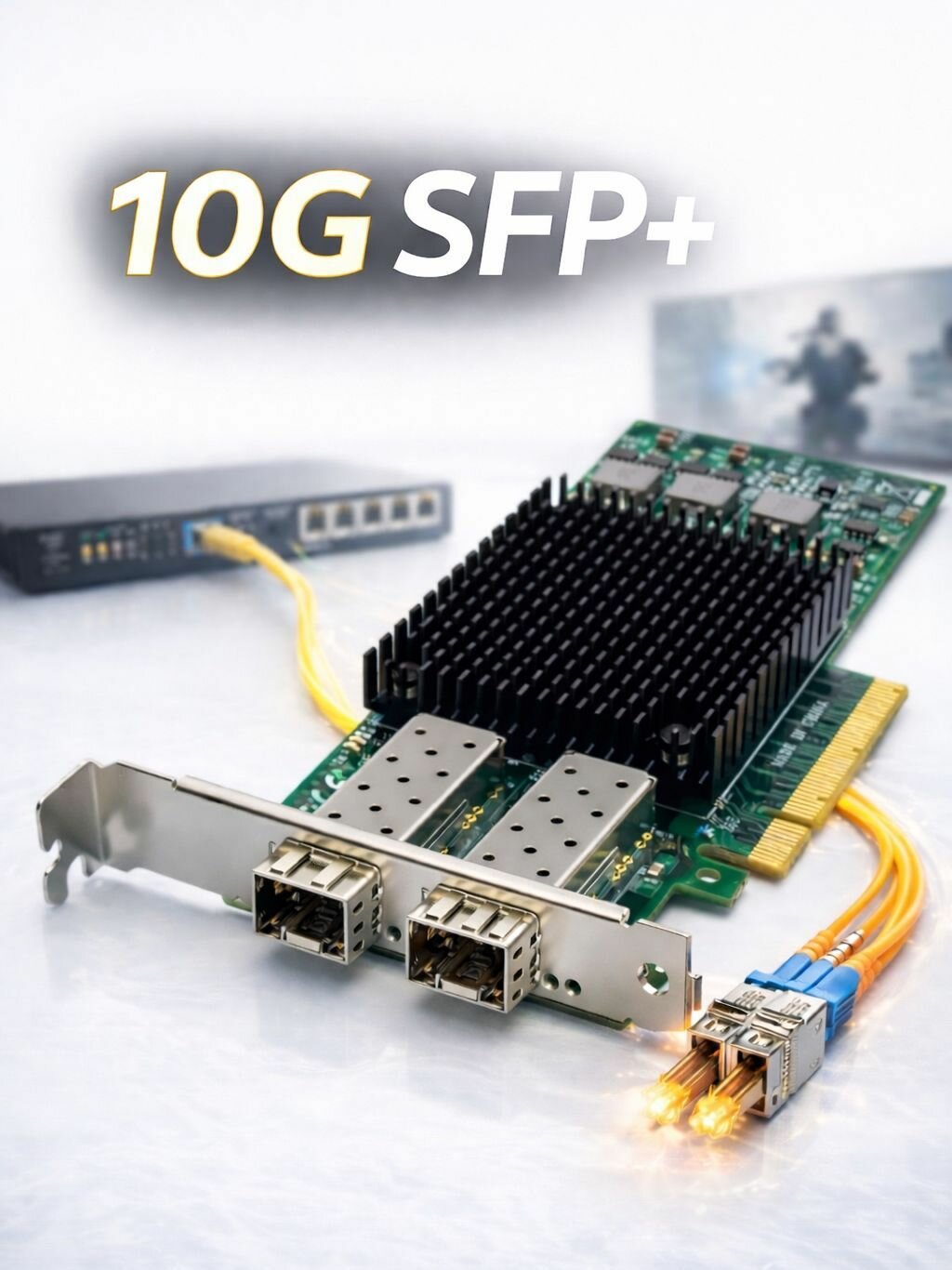 10G SFP+ сетевая карта PCIe x8, 2 порта SFP+, до 10 Гбит/с, Broadcom BCM57810 (ORIENT XWT-BM810PE8 SFP)