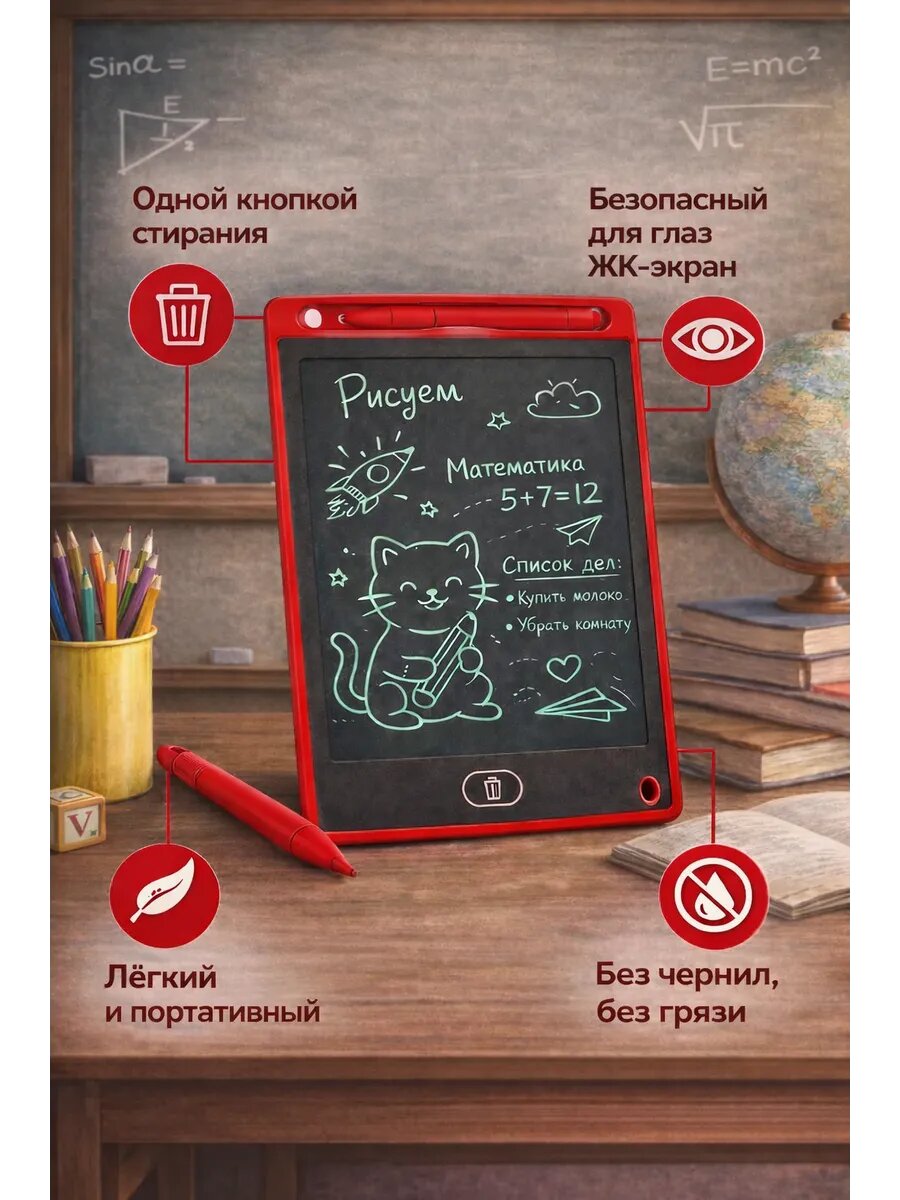 Планшет для рисования электронный детский — фото 1