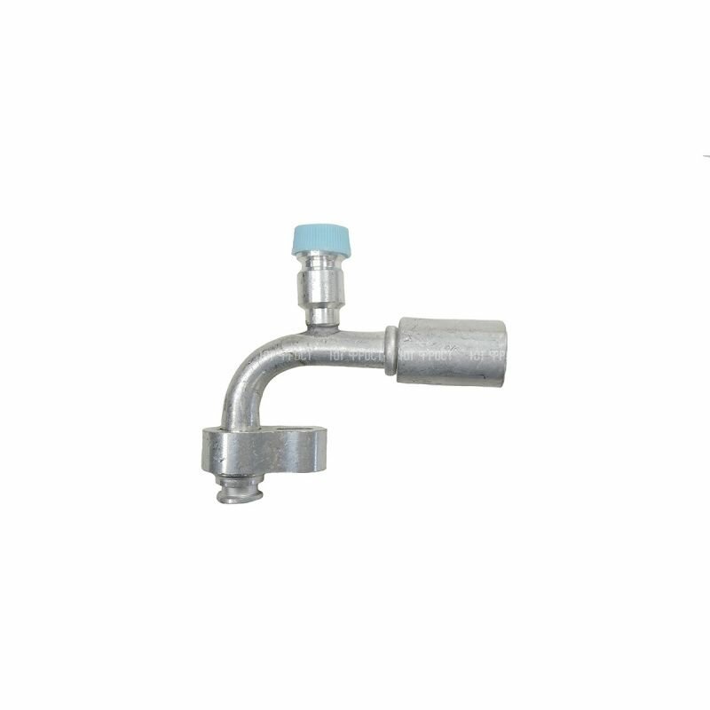 Фитинг G8 (10мм) 90 O-RING R-134a CH фланцевый со стаканом под тонкостенный шланг (алюминий)