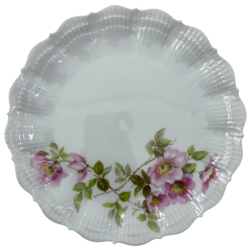 Тарелка "Rosa gallica", 18 см, 1950-1960 г, Giraud (Жиро), Лимож, Франция