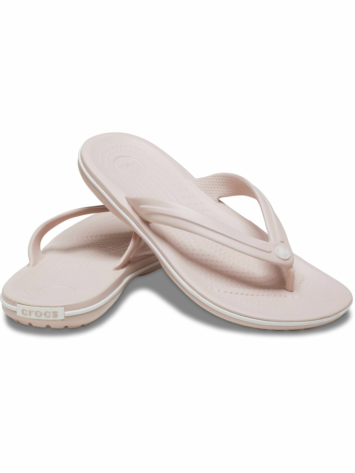Сланцы Crocs Crocband Flip, размер M6/W8 US, светло-розовый — фото 1