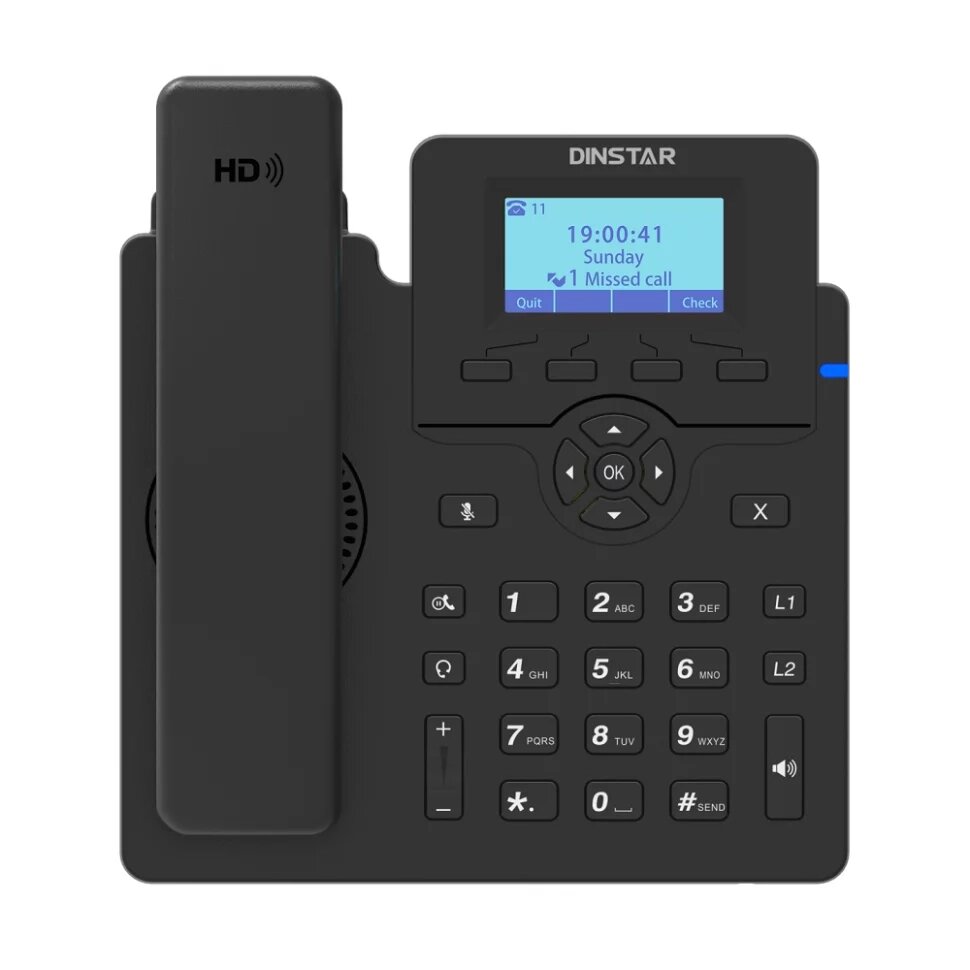IP телефон Dinstar C60U-W, 2 SIP-аккаунта, Wi-Fi, с б/п