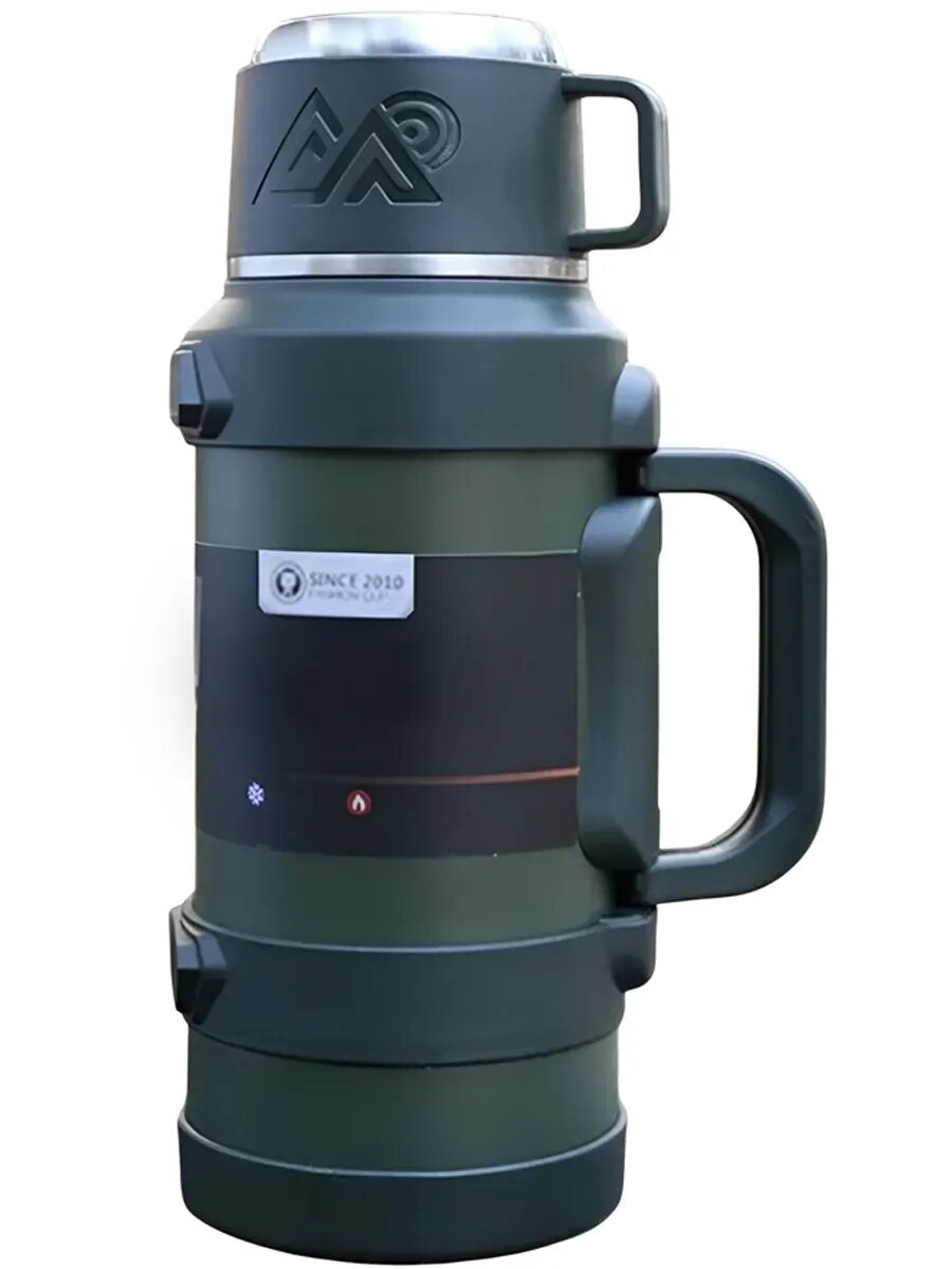 Термос с кружкой и заварником SINCE SY-042,1700ml, Green