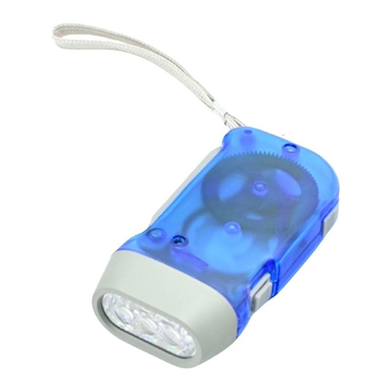 Ручной фонарь-динамо для кемпинга, Синий