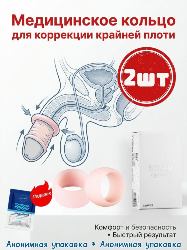 Многофункциональное кольцо для пениса предотвращения фимоза, 2 шт./компл.