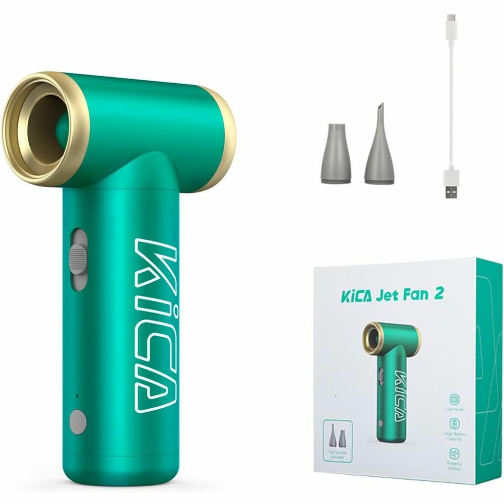 KiCA JET FAN 2 Mini Electric Air Duster Fan Многоцелевой вентилятор для очистки электроники компьютера, походов на территорию, кемпинга, барбекю, 101000 об, красный -jua
