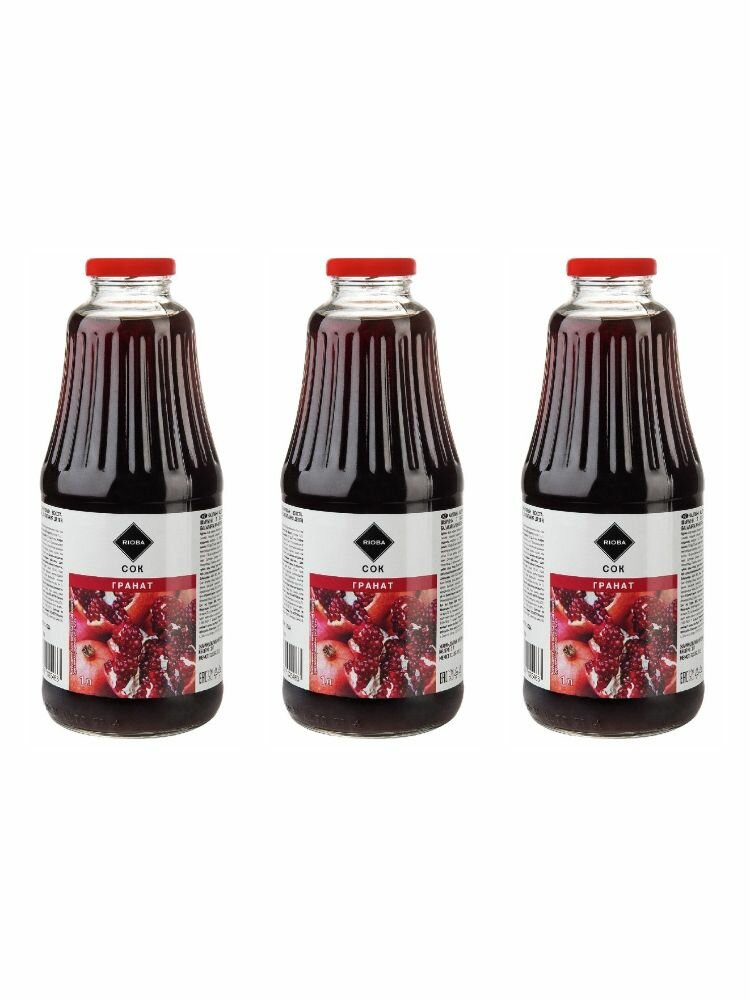 Rioba Сок гранат, 1 л, 3 шт